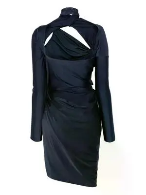 Coperni Twisted Asymmetric Mini Dress - Blue