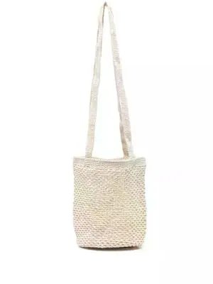 Gimaguas Fisherman-knitted Shoulder Bag - Neutrals