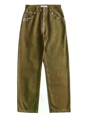 NAMACHEKO Studded Straight Leg Jeans
