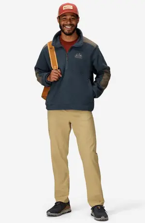 MARMOT Wanderer High Pile Fleece Half Zip Pullover - Thunderhead/claystone