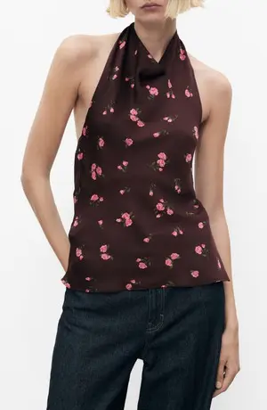 Mango Floral Halter Top