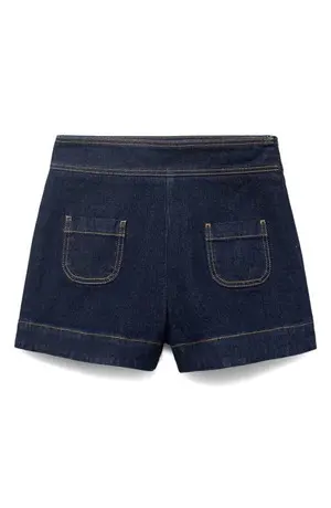 Mango High-waisted Denim Shorts