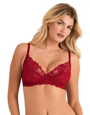 ADORE ME London Unlined Full Coverage Bra - Dark Red