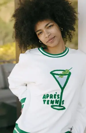 ELLSWORTH + IVEY Elle Apres Tennis Sweatshirt