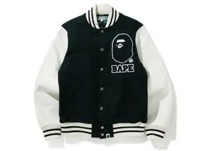 Men's Black White Varsity Jackets