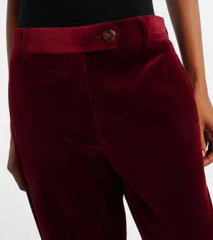 BLAZÉ MILANO Nana Cotton Velvet Straight Pants