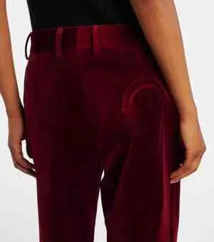 BLAZÉ MILANO Nana Cotton Velvet Straight Pants