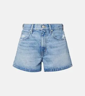 SLVRLAKE Mila Mid-rise Denim Shorts - Blue