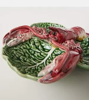 BORDALLO PINHEIRO Cabbage With Lobsters Small Appetizer Plate - Multicoloured