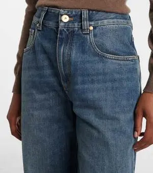 Brunello Cucinelli Monili High-rise Wide-leg Jeans