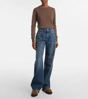Brunello Cucinelli Monili High-rise Wide-leg Jeans