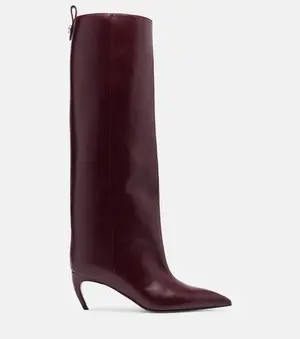 Attico Lea 90 Leather Knee-high Boots