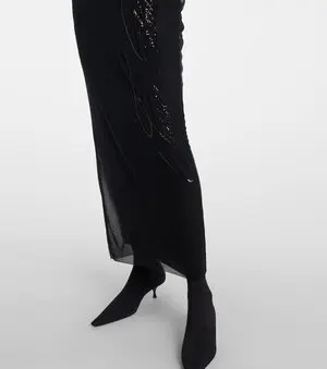 JEAN PAUL GAULTIER Sequined Mesh Maxi Dress