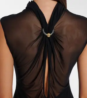 JEAN PAUL GAULTIER Sequined Mesh Maxi Dress