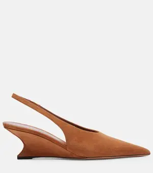 Paris Texas Nina 50 Suede Wedges - Brown