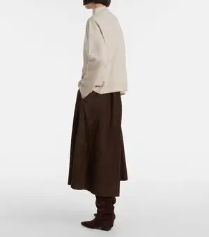 Vince Draped Wool And Cashmere Sweater - Beige