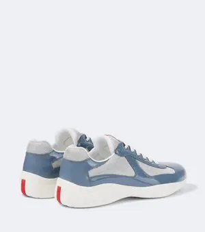Prada America's Cup Patent Leather Sneakers - Blue