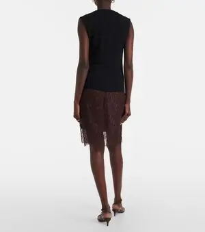 Vince Sleeveless Drape Neck Top - Black