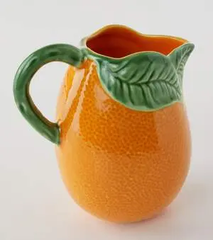 BORDALLO PINHEIRO Earthenware Jug - Orange