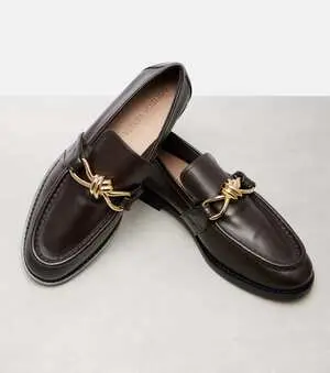 Bottega Veneta Astaire Knot Loafers - Brown