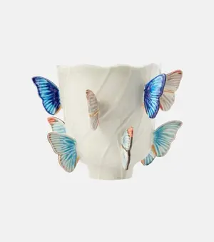 BORDALLO PINHEIRO Cloudy Butterflies Small Vase Claudia Schiffer - Multicoloured