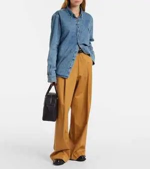 AMI Paris Embroidered Denim Shirt