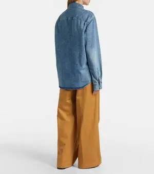 AMI Paris Embroidered Denim Shirt