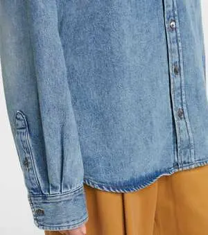AMI Paris Embroidered Denim Shirt