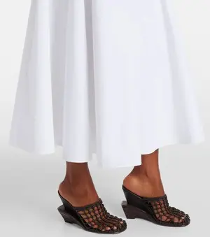 Jacquemus Triangle Cotton Poplin Midi Skirt