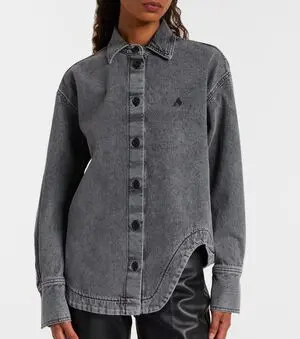 Attico Denim Button-down Shirt - Black