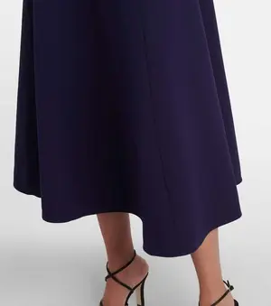 Roland Mouret Asymmetric Belted Crêpe Midi Dress