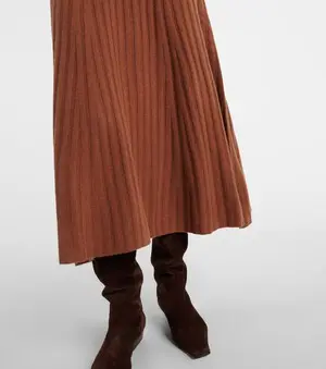 Altuzarra Gia Ribbed-knit Wool And Cashmere Maxi Dress