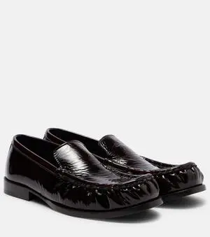 Dries Van Noten Patent Leather Loafers - Brown