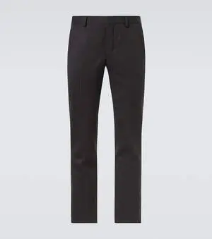 Prada Virgin Wool Straight Trousers - Black