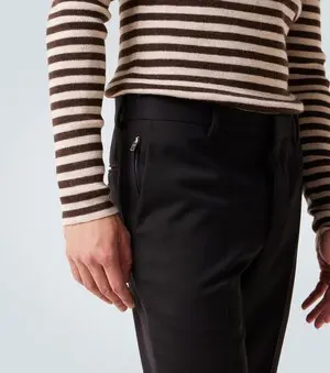 Prada Virgin Wool Straight Leg Trousers