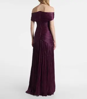 MARMAR HALIM Off-shoulder Crêpe Bustier Gown