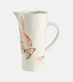 BORDALLO PINHEIRO Cloudy Butterflies Pitcher Claudia Schiffer - White