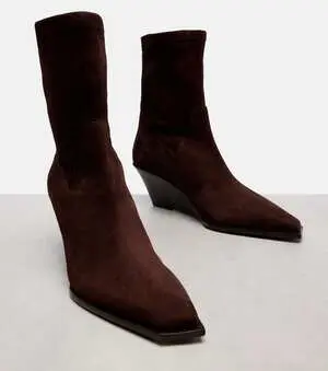 JIMMY CHOO Hadley 60 Suede Ankle Boots - Brown
