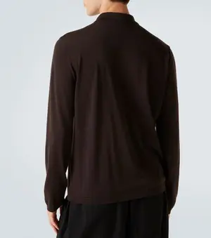 Giorgio Armani Virgin Wool Polo Sweater
