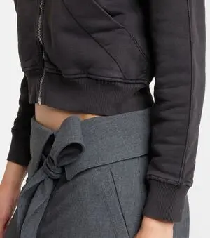 Attico Cropped Cotton Sweatshirt