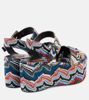 Missoni Julia Raschel Lamé Platform Sandals - Multicoloured