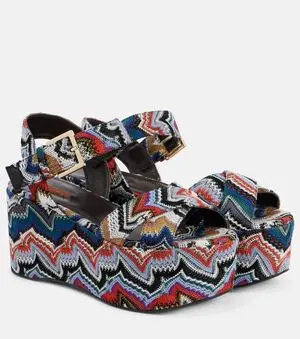 Missoni Julia Raschel Lamé Platform Sandals - Multicoloured