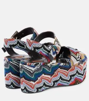 Missoni Julia Raschel Lamé Platform Sandals - Multicoloured