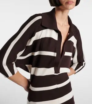 Proenza Schouler Solana Striped Wool And Silk Maxi Dress - Brown