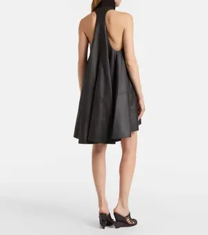 Jacquemus Triangle Leather Minidress