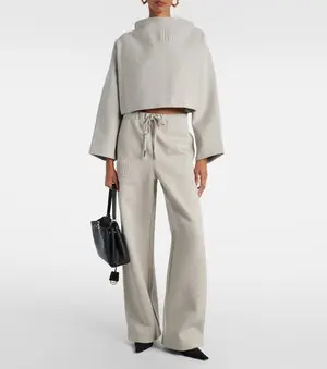 JEAN PAUL GAULTIER Embossed Logo Cotton Sweatpants