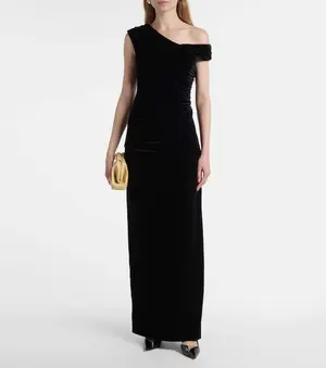 SIR. Ettore Ruched Velvet Gown