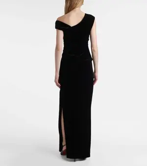 SIR. Ettore Ruched Velvet Gown