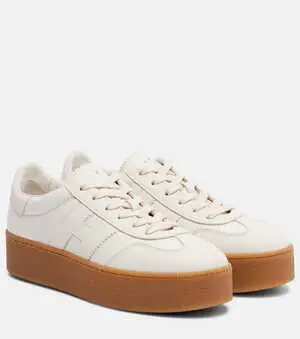 Hogan H681 Leather Platform Sneakers