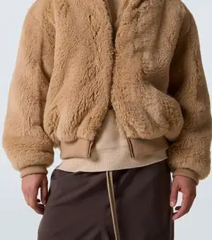 Fear Of God Alpaca And Cotton Teddy Bomber Jacket